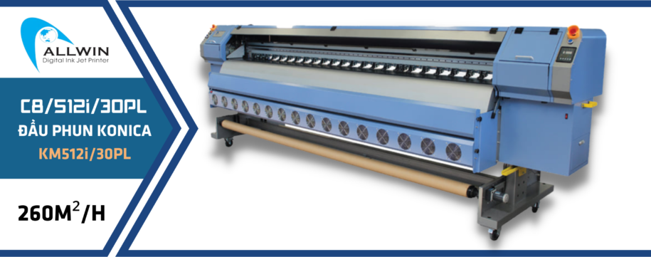 Máy in ALLWIN C8/512i/30PL - Đầu phun Nhật Bản KONICA