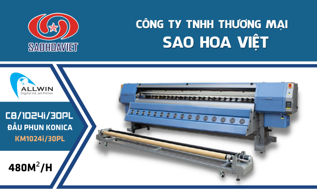 ALLWIN C8/1024i/30PL - Đầu phun Nhật Bản KONICA - Độc quyền
